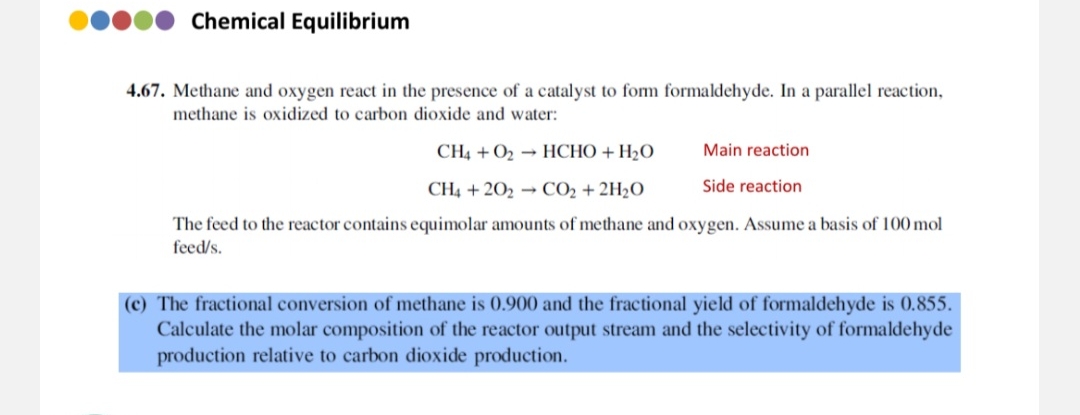 Solved Chemical Equilibrium4.67. ﻿Methane and oxygen react | Chegg.com