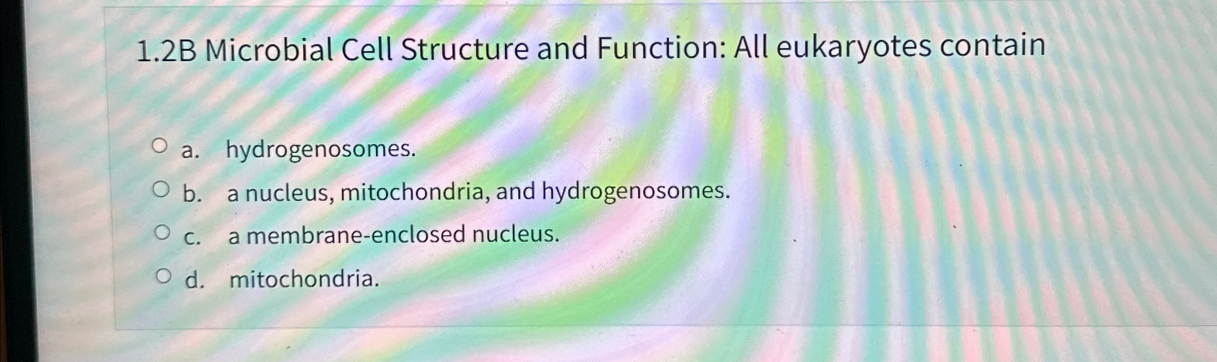 Solved 1.2B Microbial Cell Structure and Function: All | Chegg.com