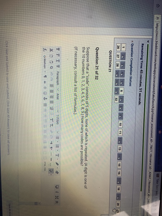 Solved https//mcec blackboard.com/webapps/assessment | Chegg.com