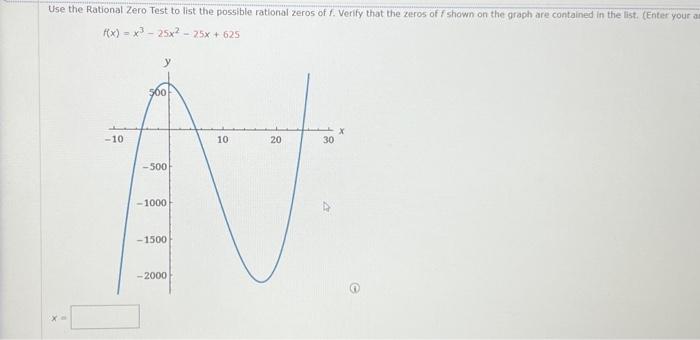Solved Use the Rational Zero Test to list the possible | Chegg.com