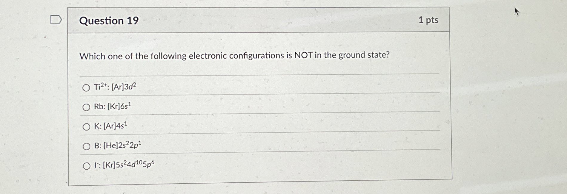 Solved Question 191 ﻿ptsWhich one of the following | Chegg.com