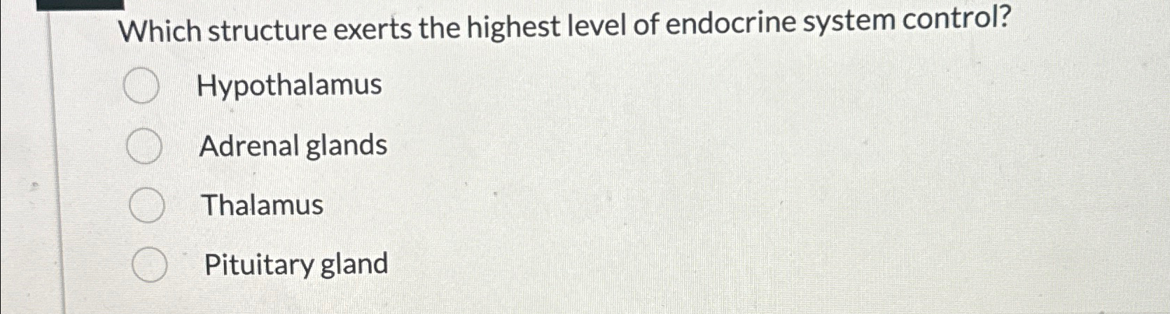 Solved Which structure exerts the highest level of endocrine | Chegg.com