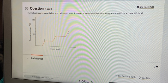 Solved 05 Question (1 point) See page 290 For the heating | Chegg.com