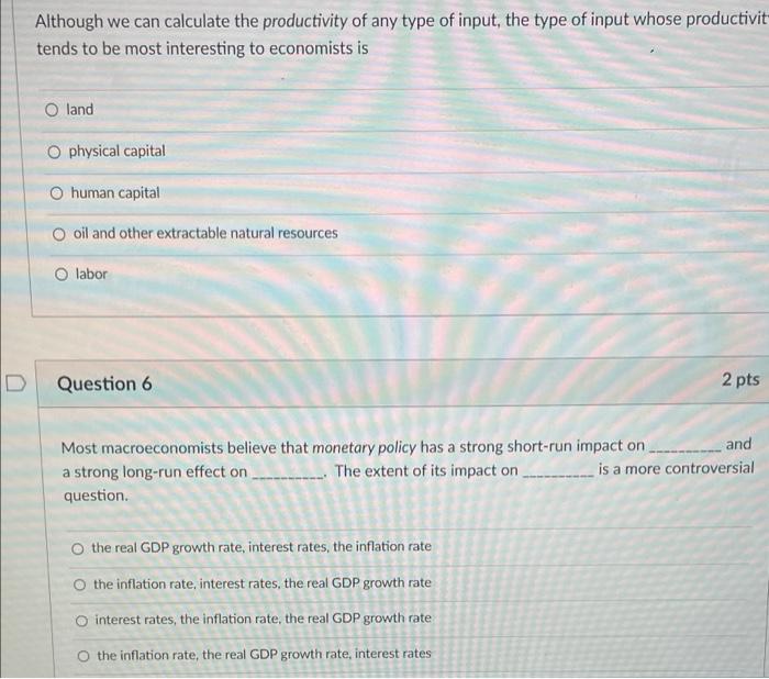 Solved Although we can calculate the productivity of any | Chegg.com