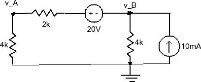 Solved find node voltages vA and vB | Chegg.com
