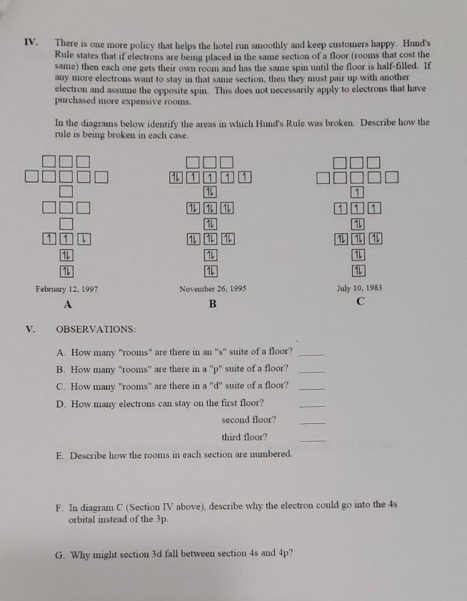 Solved Draw hotels for and write out the electron | Chegg.com
