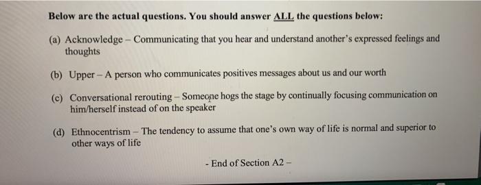 Answer ALL questions in this section on the | Chegg.com