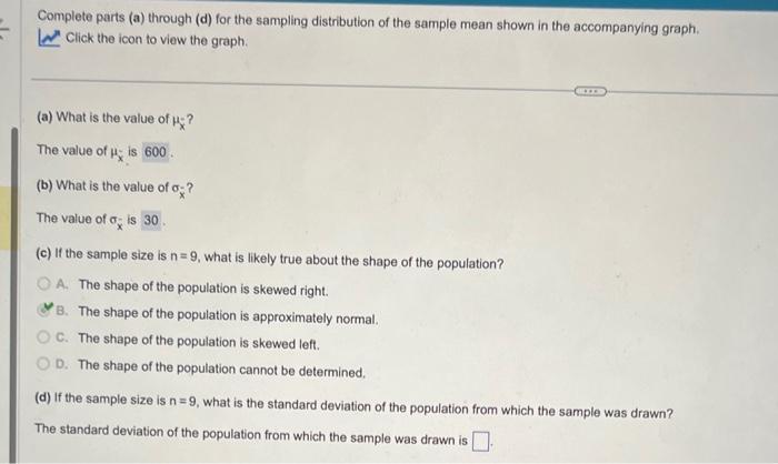 Solved A simple random sample of size n=36 is obtained from | Chegg.com