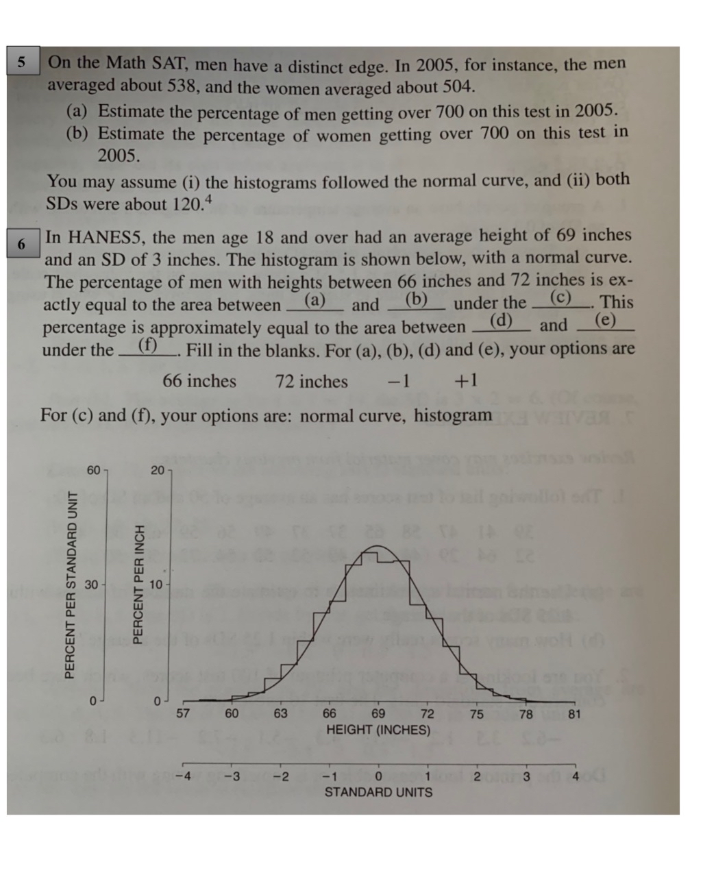Solved 5 ﻿On the Math SAT, men have a distinct edge. In | Chegg.com