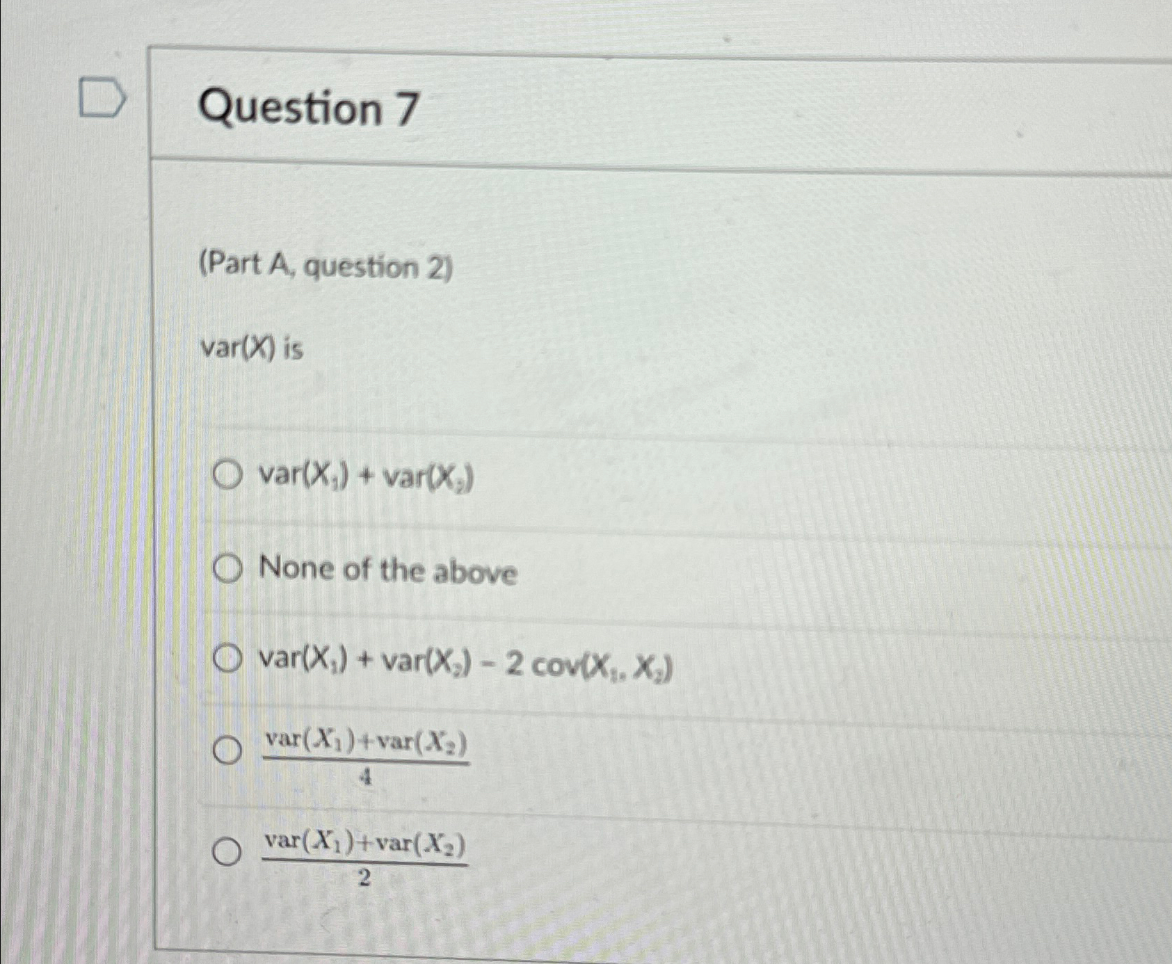 Solved Now suppose X = (X1 + ﻿X2)/2, ﻿where X1 ﻿and X2 ﻿are | Chegg.com