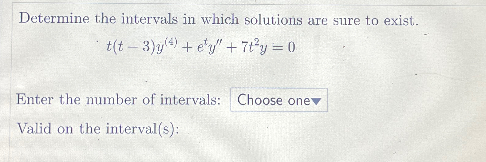 Solved Determine the intervals in which solutions are sure | Chegg.com