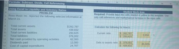 Solved Formula: Subtract, Divide, Cell Referencing 3 Using | Chegg.com