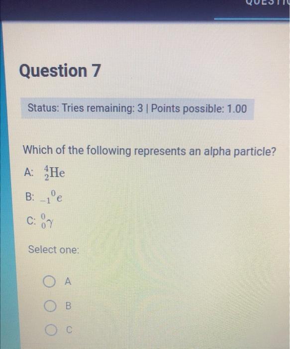 Solved Question 7 Status: Tries remaining: 3 | Points | Chegg.com Solved Question 7 Status: Tries remaining: 3 | Points | Chegg.com