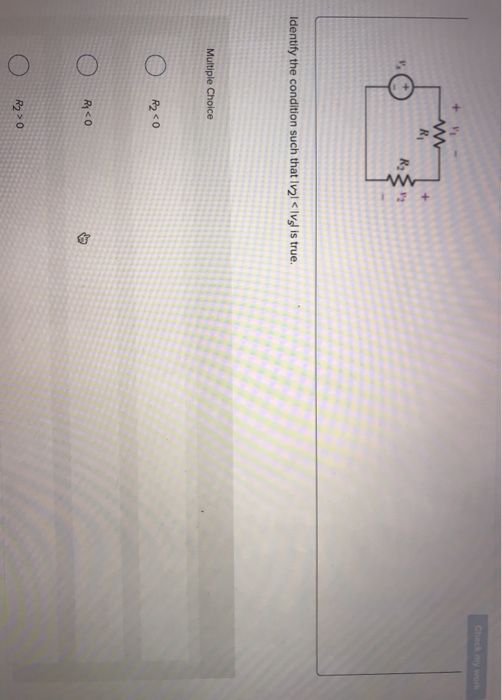 Solved R w Identify the condition such that Ival 0 | Chegg.com