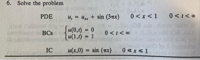Solved Solve the partial differential equation problem (PDE) | Chegg.com