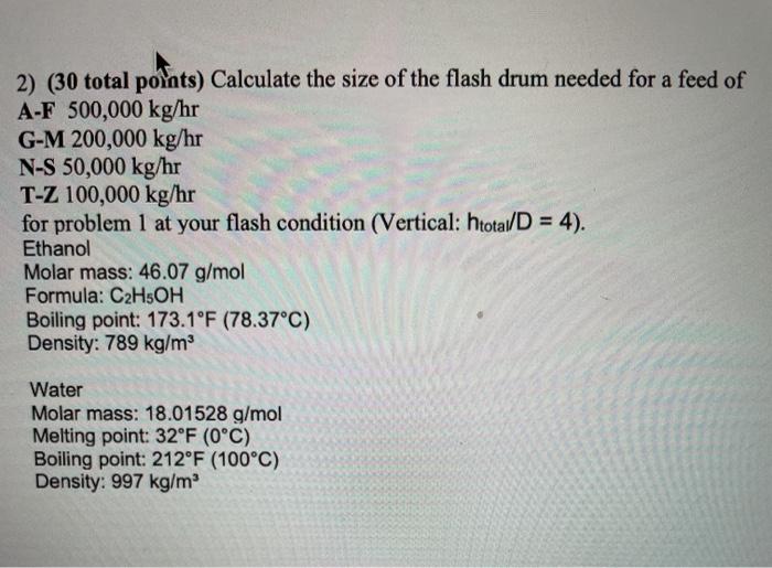 2) (30 total points) Calculate the size of the flash | Chegg.com