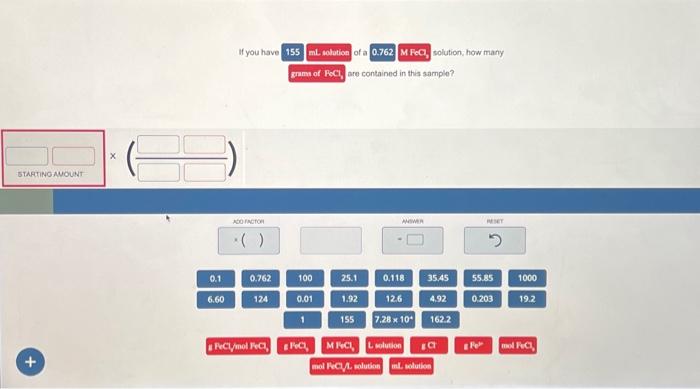 Solved If you have 155 mL solution of a 0.762 M solution, | Chegg.com
