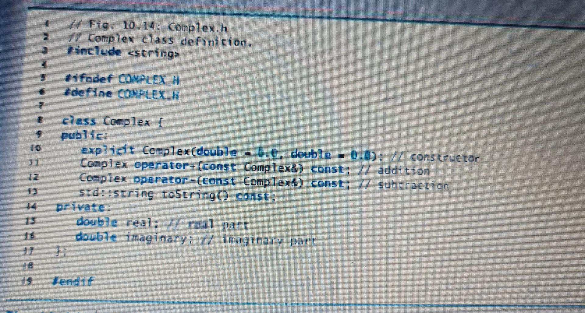 Solved 10.8 (Complex Class) Consider class Complex shown in | Chegg.com