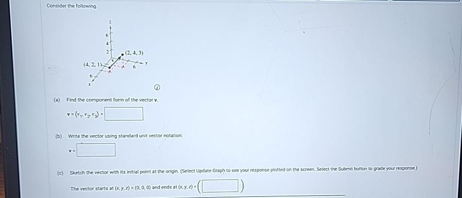 Consider the following.\\n(a) Find the component form | Chegg.com