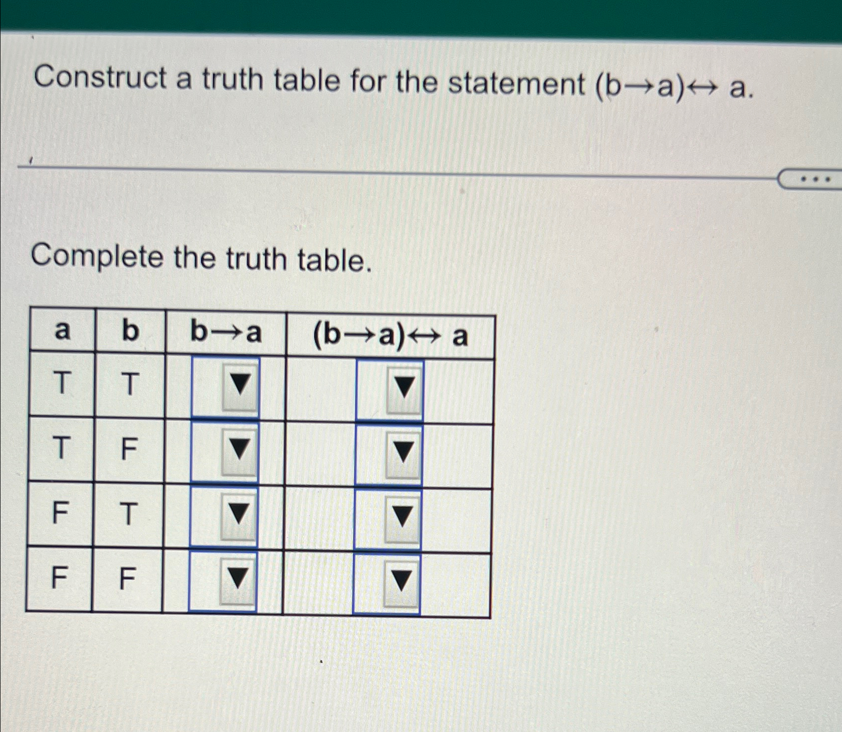 Solved Construct a truth table for the statement | Chegg.com