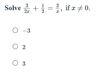 Solved Solve 32x+12=3x, ﻿if x≠0.-323 | Chegg.com