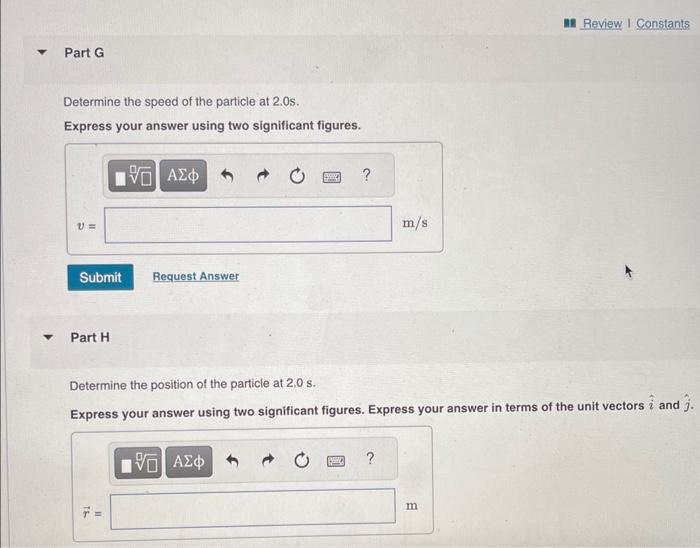 Solved At t=0, a particle starts from rest at x=0,y=0, and | Chegg.com