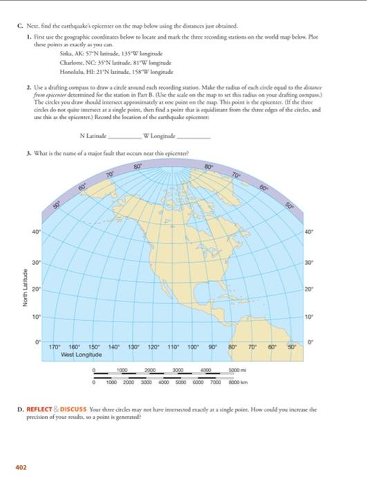 Solved ACTIVITY 16.3 Locate the Epicenter of an Earthquake | Chegg.com