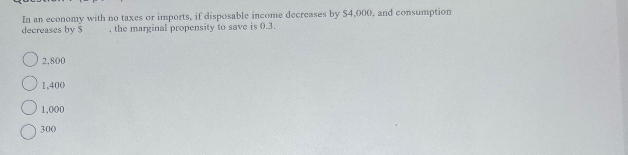 Solved In an economy with no taxes or imports, if disposable | Chegg.com