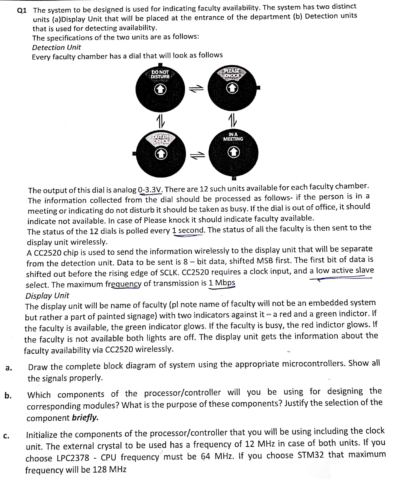 Solved Solve using 12 ﻿number of lpc2378 ﻿microcontroller | Chegg.com