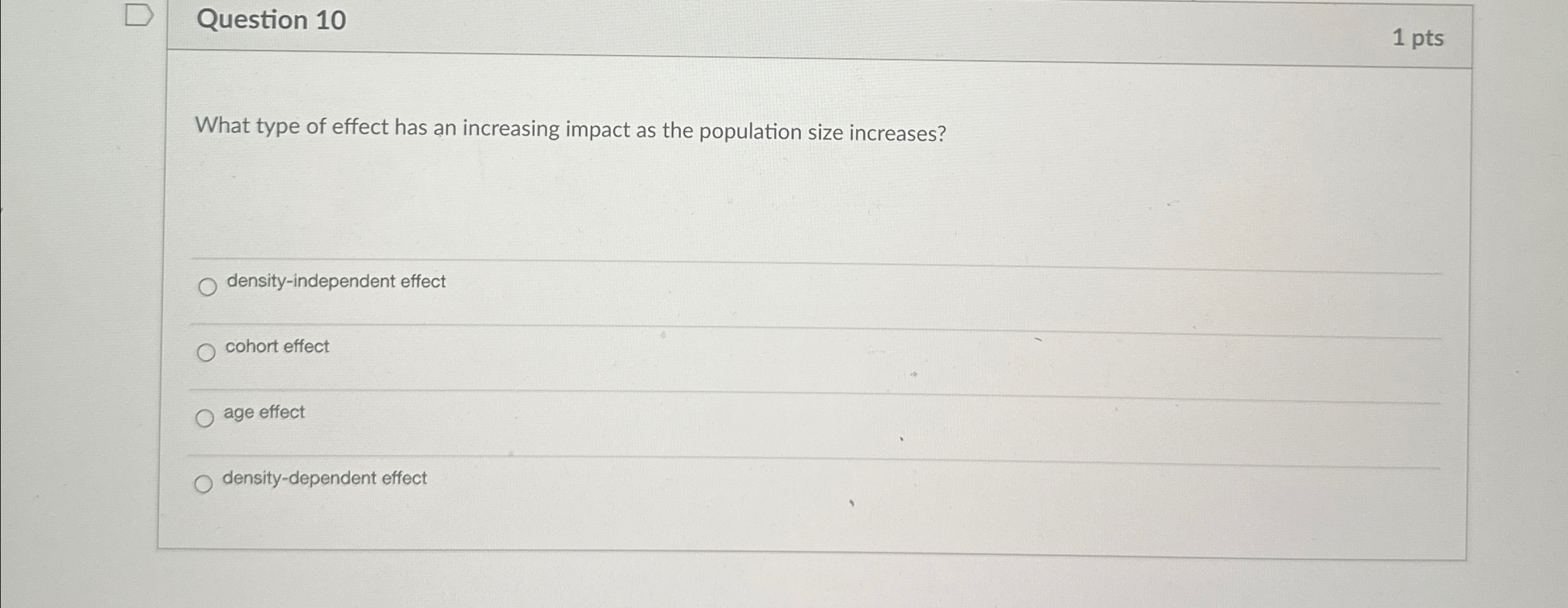 Solved Question 101 ﻿ptsWhat type of effect has an | Chegg.com