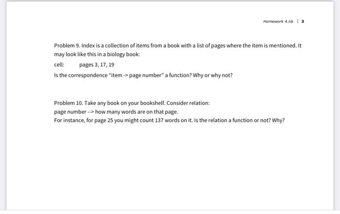 Solved Problem 9. Index is a collection of items from a book | Chegg.com
