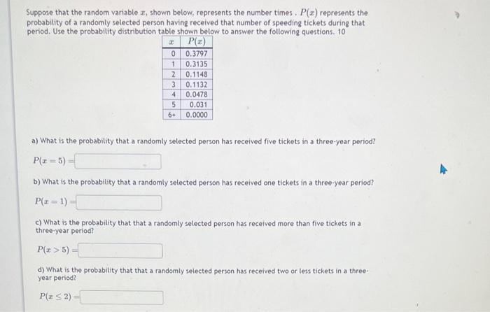 Solved Suppose that the random variable x, shown below, | Chegg.com