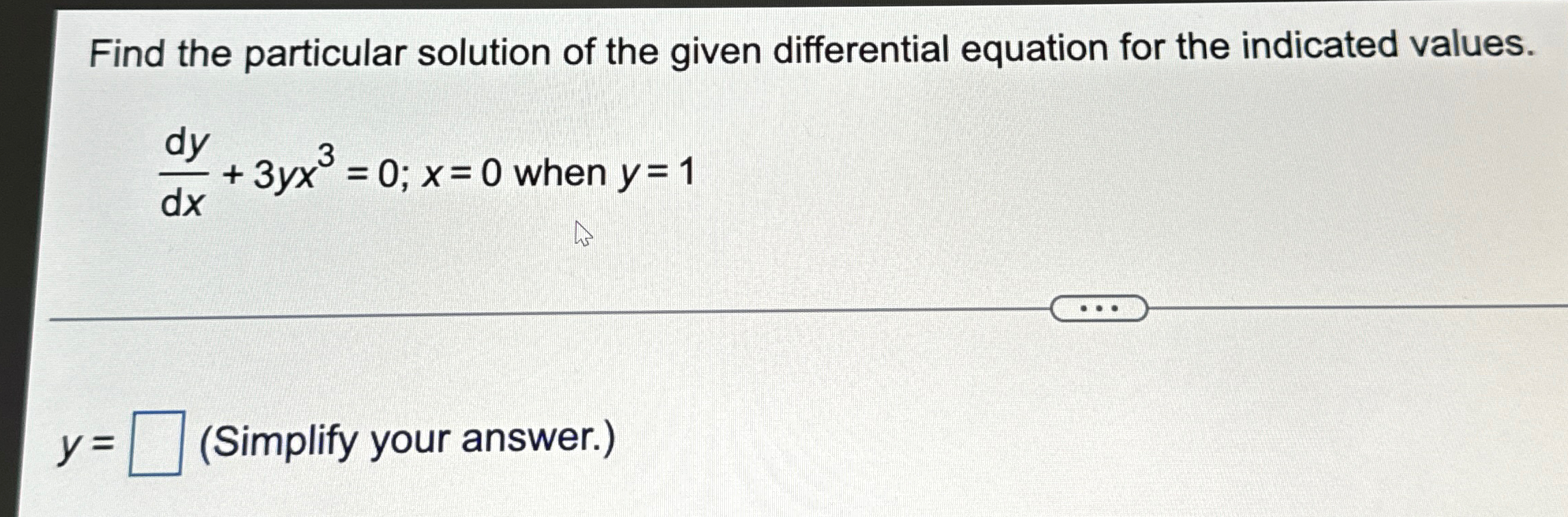 Solved Find the particular solution of the given | Chegg.com