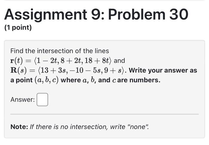 Solved Assignment 9: Problem 18 (1 point) Find a unit vector | Chegg.com