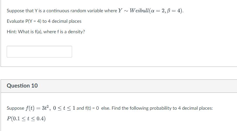 Suppose that Y ﻿is a continuous random variable where | Chegg.com