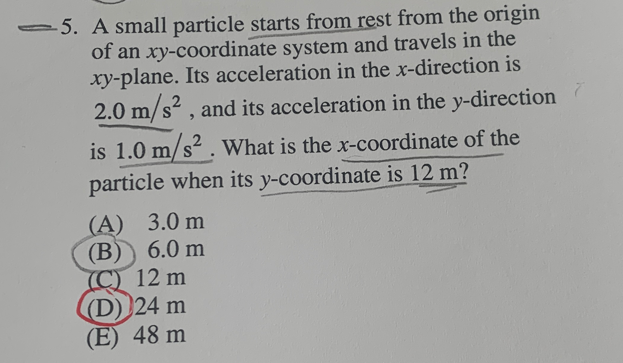 Solved -5. ﻿A small particle starts from rest from the | Chegg.com