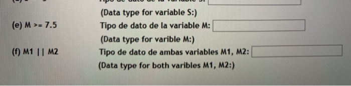 Solved QUESTION 16 What is the BEST data type for each | Chegg.com