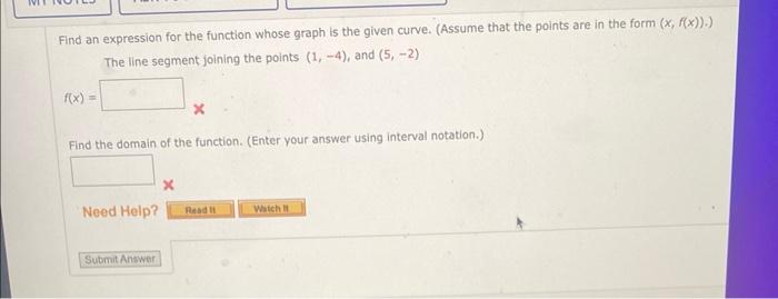 Solved Find an expression for the function whose graph is | Chegg.com