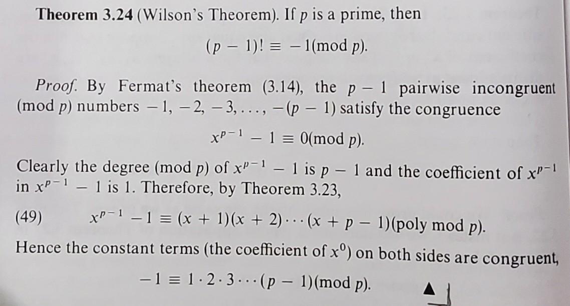 Solved Use the coefficient of x on both sides of (49) to | Chegg.com