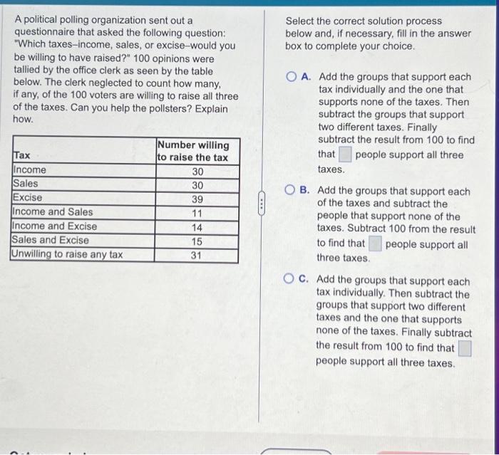 Solved A political polling organization sent out a | Chegg.com