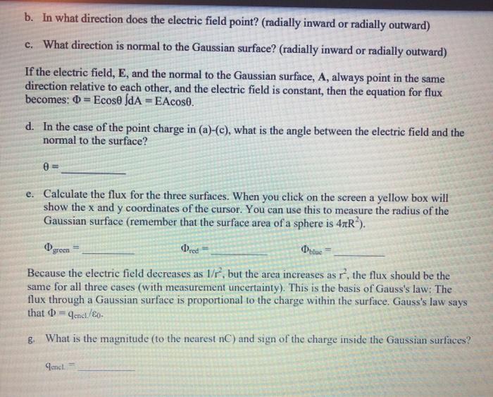 Solved b. In what direction does the electric field point? | Chegg.com