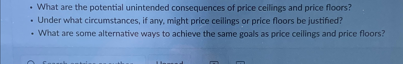 Solved -What are the potential unintended consequences of | Chegg.com