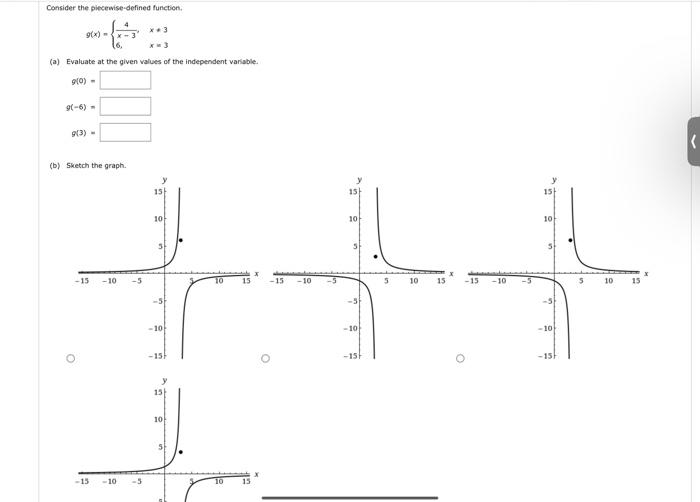 Solved Consider the piecewise-defined function. | Chegg.com