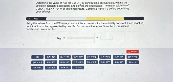 Solved Determine the value of Ksp for Cu(IO3)2, by | Chegg.com