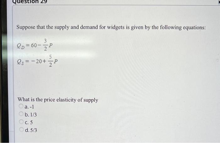 Solved Suppose that the supply and demand for widgets is | Chegg.com