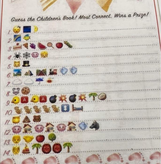 Guess the Children's Book! Most Correct. Wins a | Chegg.com