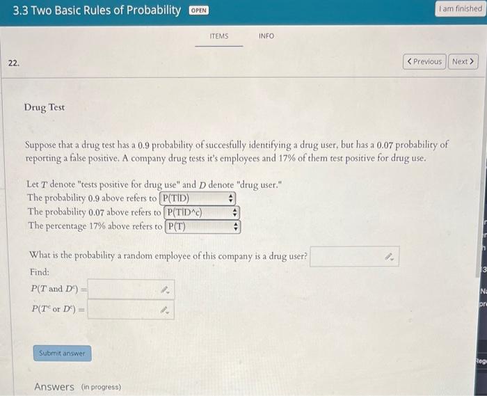 Solved Suppose that a drug test has a 0.9 probability of | Chegg.com