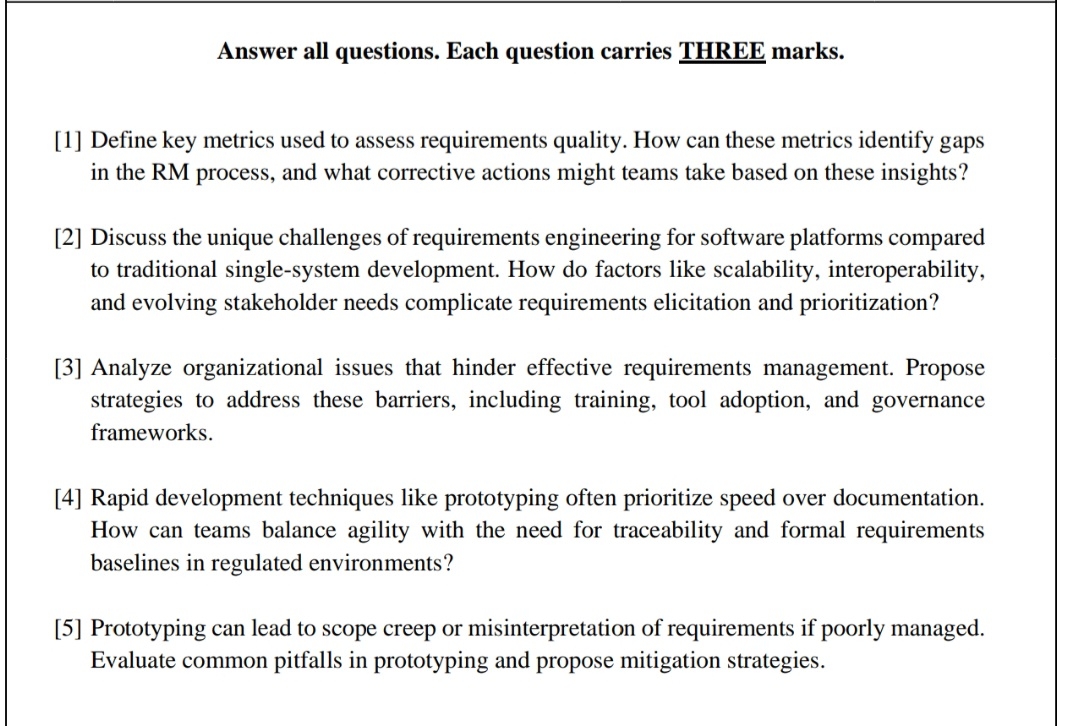Solved Answer all questions. Each question carries THREE | Chegg.com