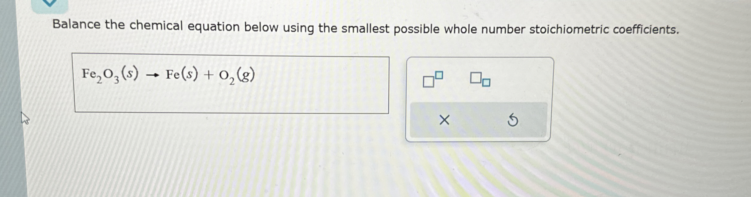 Solved Balance the chemical equation below using the | Chegg.com