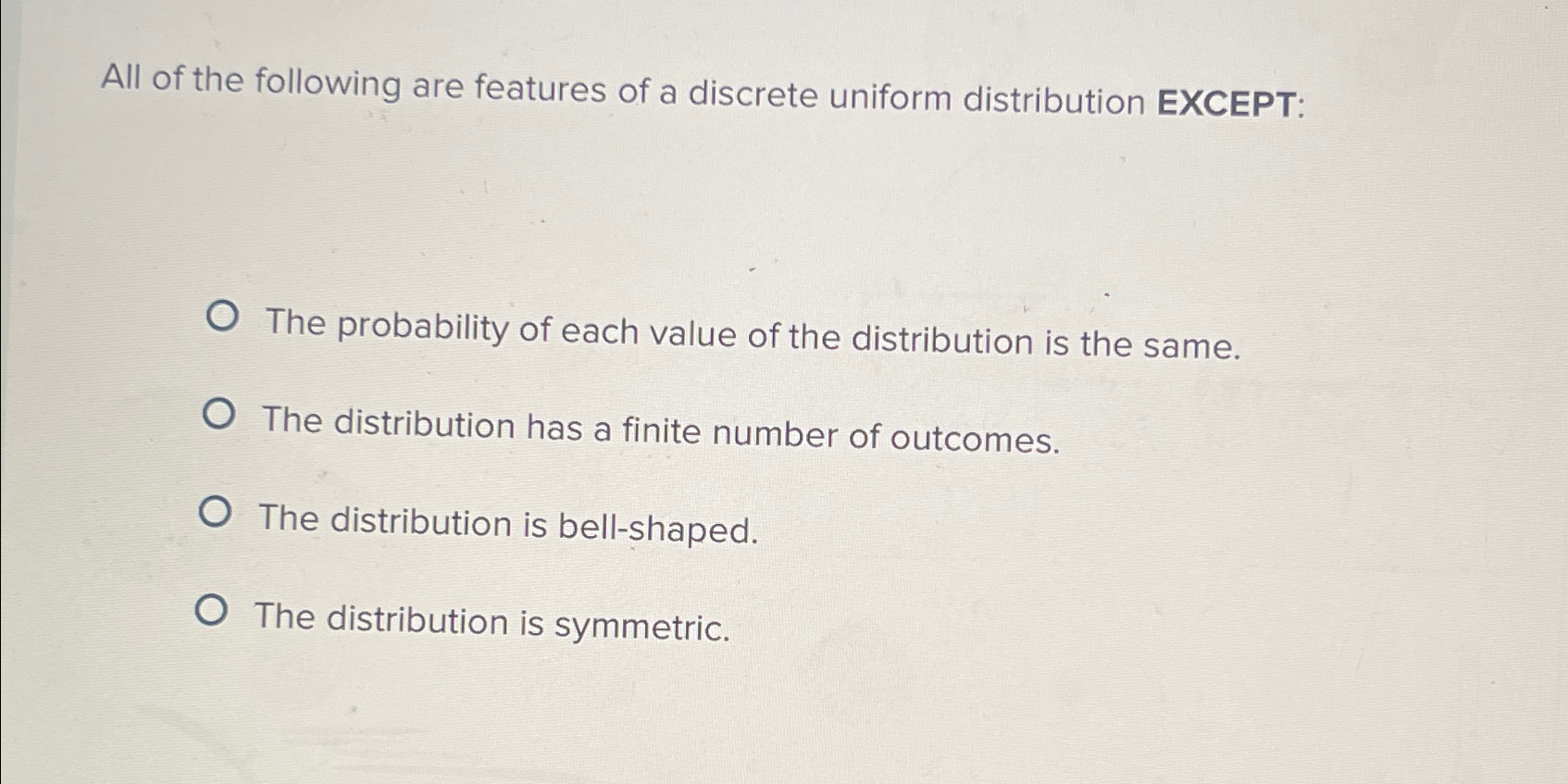 Solved All of the following are features of a discrete | Chegg.com